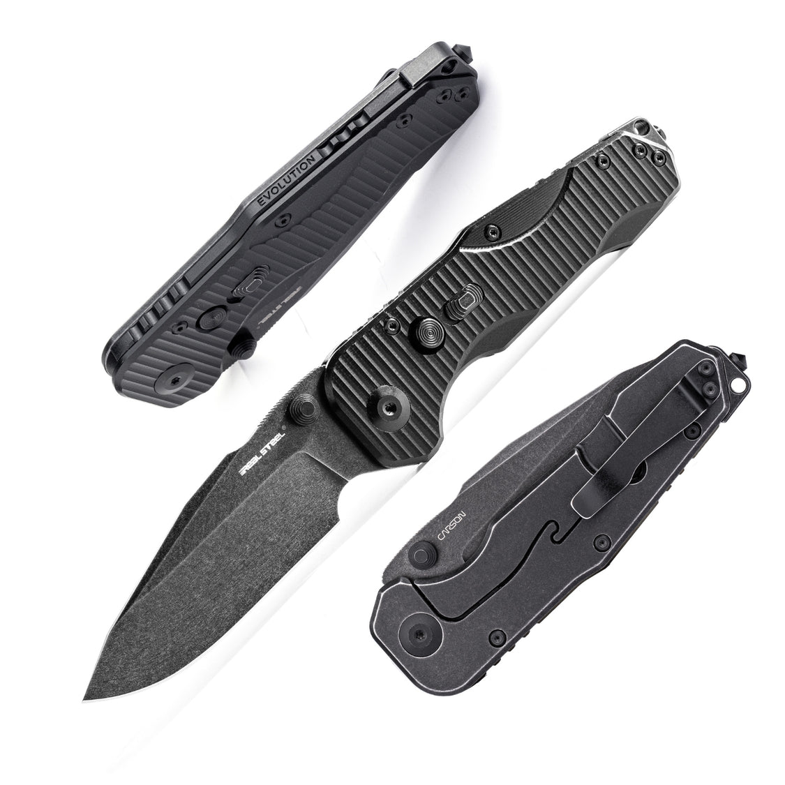 Evolution Ironclad | D2| Steel Frame & G10 | Blackwashed – Real Steel ...