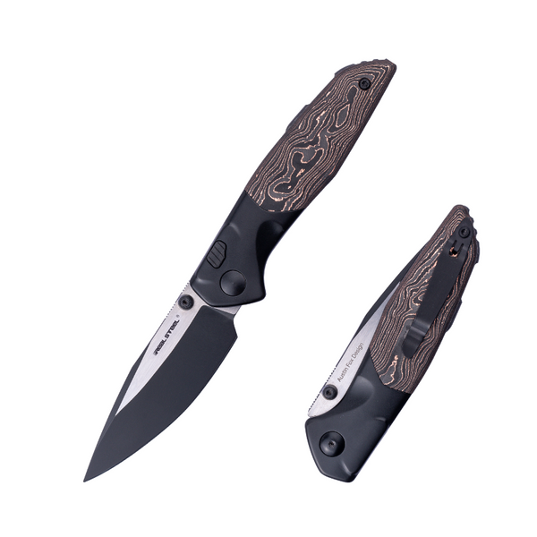 RSK Hoeft | S35VN | Titanium & Metal Foil Carbon Fiber – Real Steel Knives